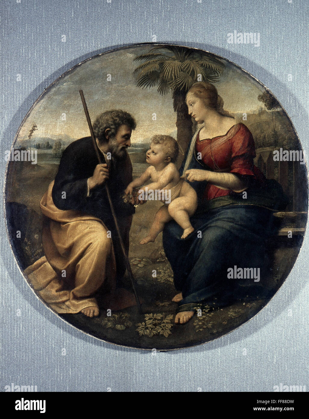 RAPHAEL: THE HOLY FAMILY. /n'The Holy Family with Lamb.' Oil on wood by ...