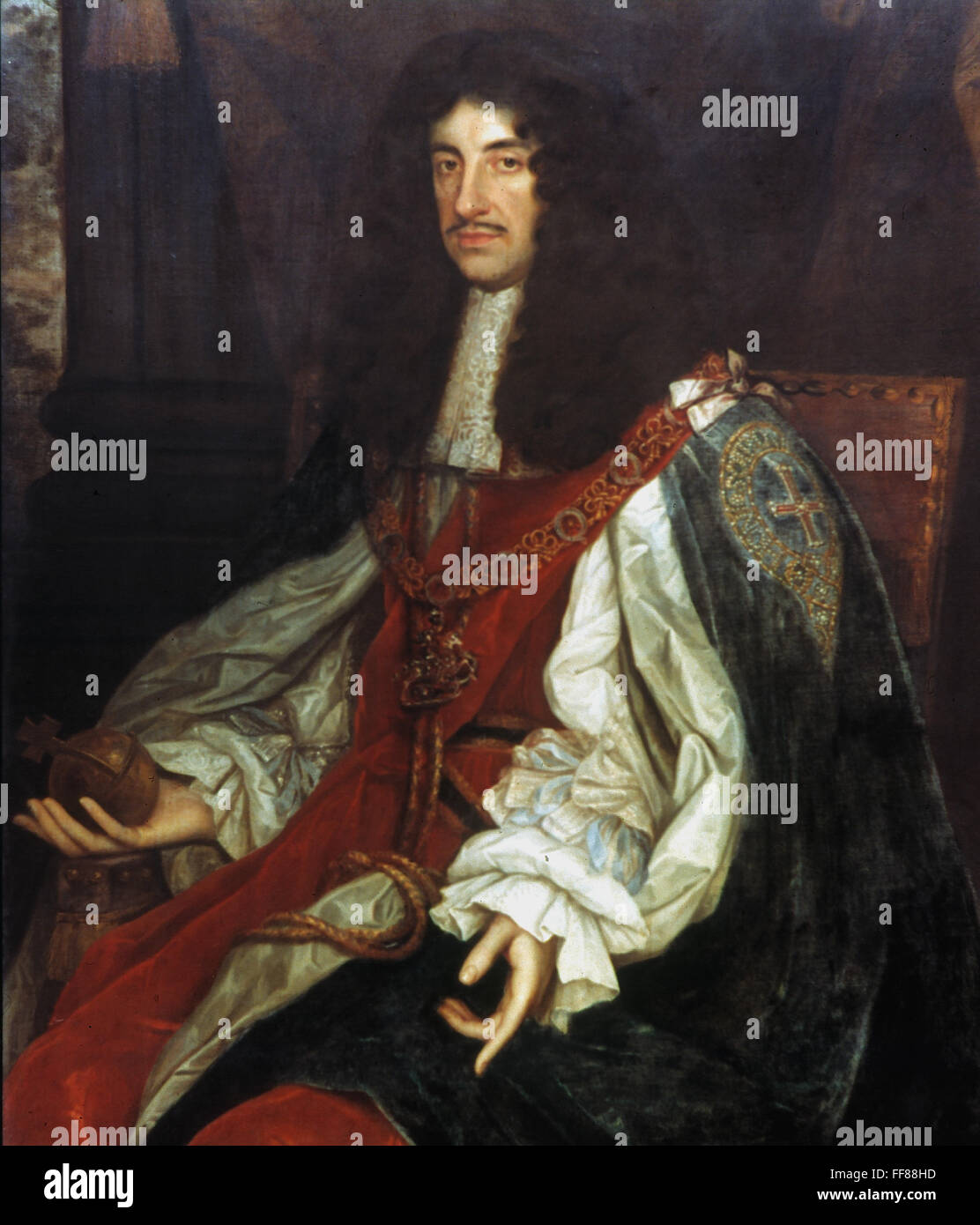 KING CHARLES II OF ENGLAND. /nOil on canvas (detail), c1660-65, from ...
