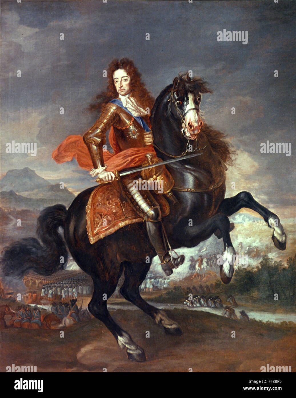 KING WILLIAM III OF ENGLAND. /n(1650-1702). At the Battle of the Boyne ...