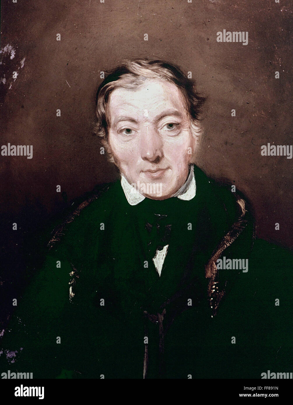 ROBERT OWEN (1771-1858). /nWelsh socialist and philanthropist. Canvas ...