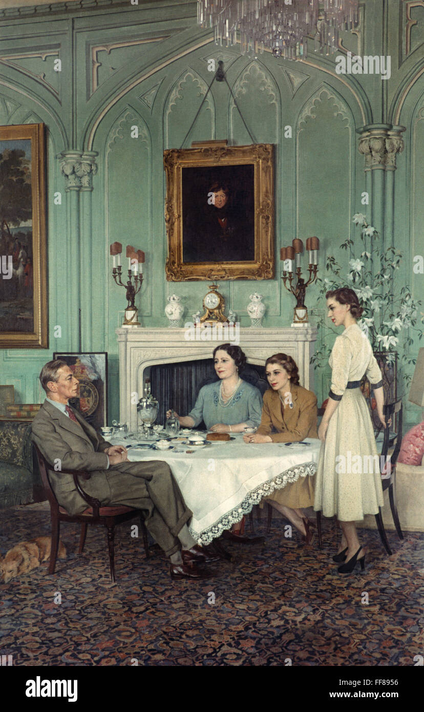 KING GEORGE VI & FAMILY. /nGeorge VI, King of England, 1936-1952, and ...