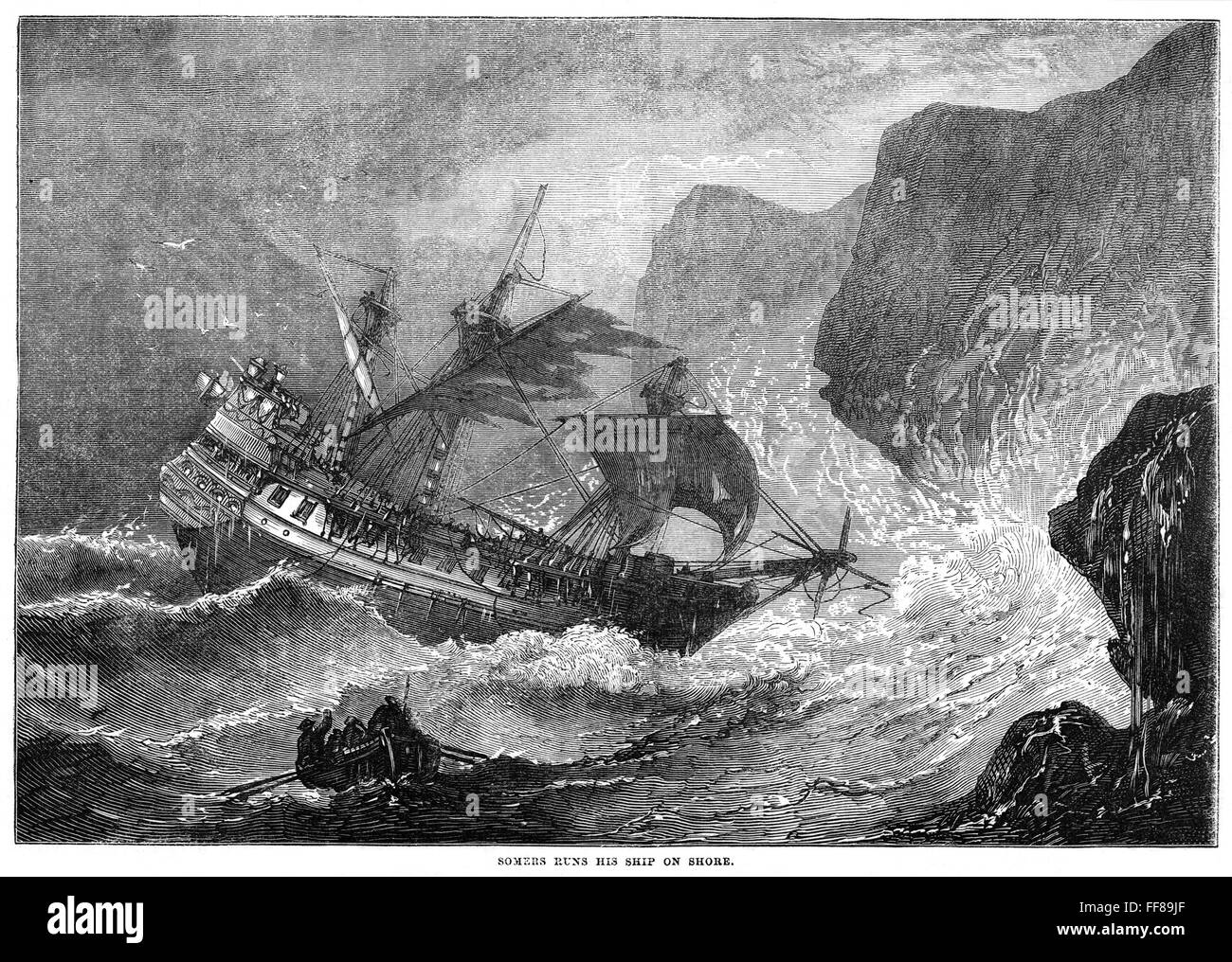 VIRGINIA COMPANY SHIPS, 1609. /nOne of the Virginia Company ships ...