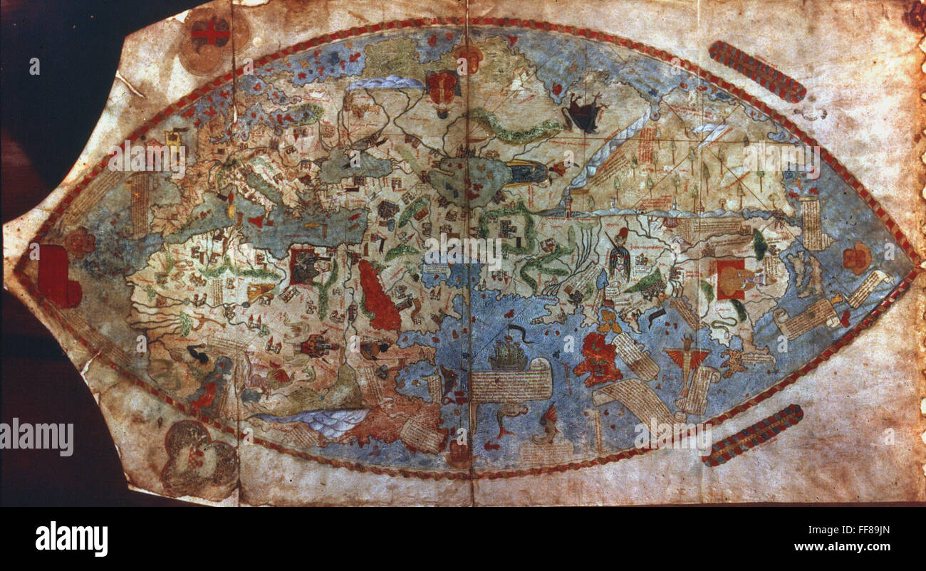 TOSCANELLI WORLD MAP, 1457. /nThe Toscanelli chart of the world, 1457 ...