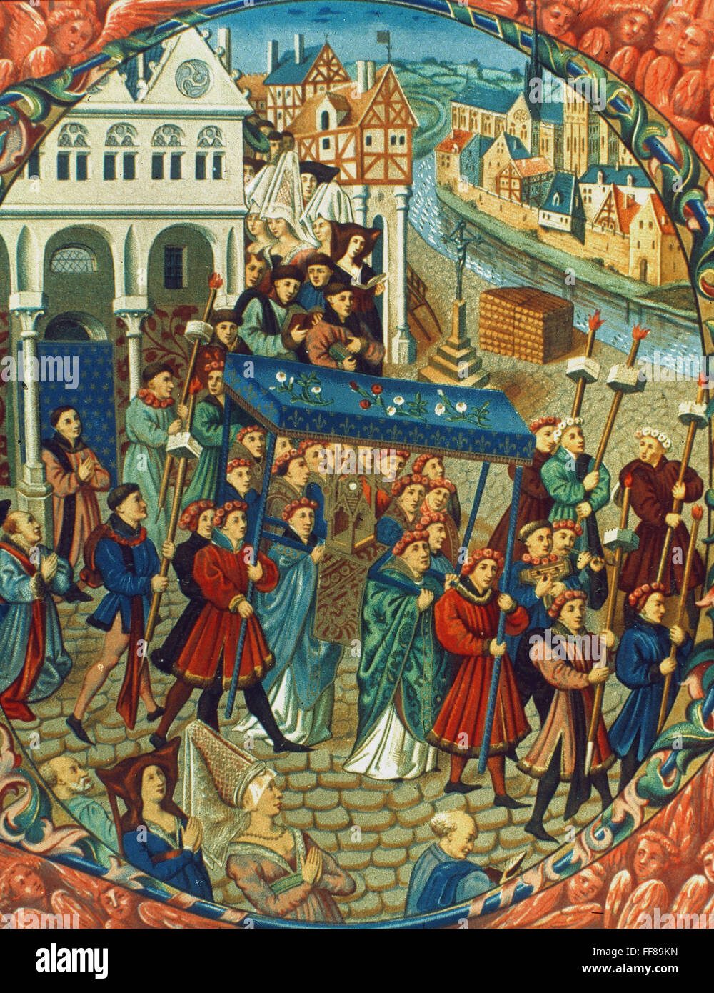 PARIS: RELIGIOUS PROCESSION. /nProcession en route to Notre Dame, Paris ...