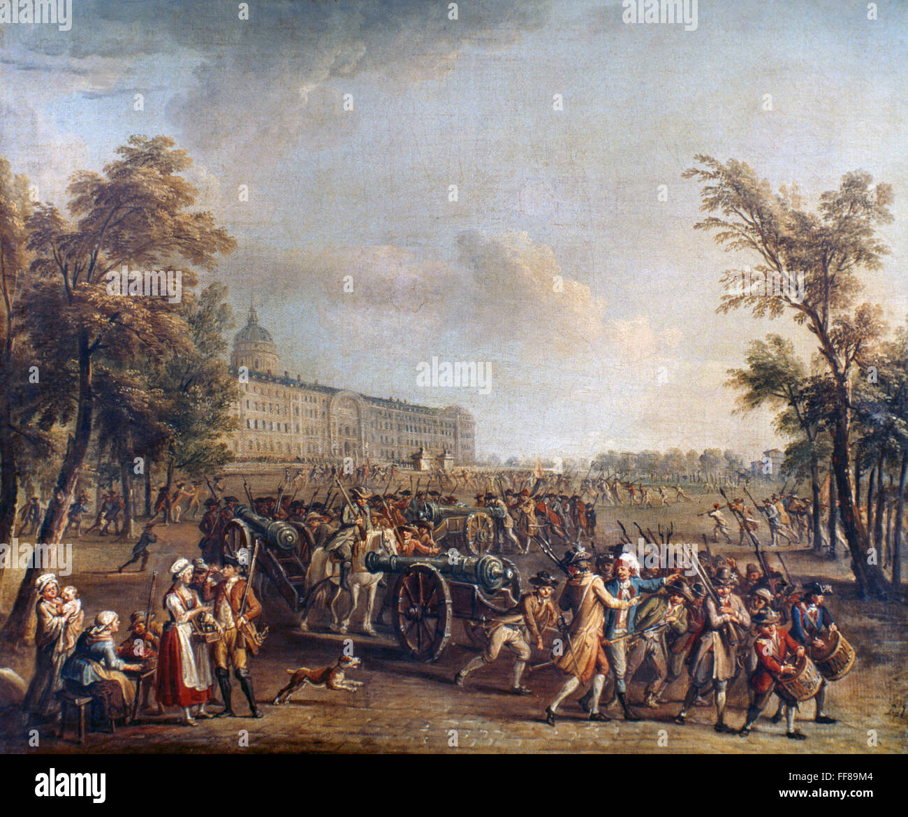 STORMING THE INVALIDES. /nJuly 14, 1789. Contemporary French painting ...