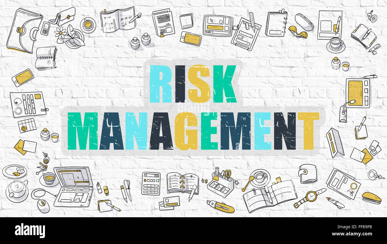 Risk Management on White Brick Wall Stock Photo - Alamy