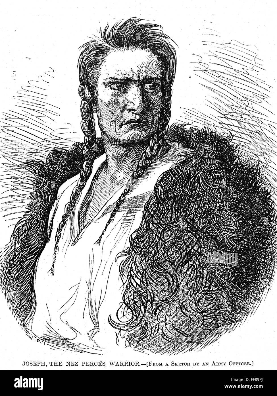 CHIEF JOSEPH (1840-1904). /nNez Perce Native American chief. Wood ...
