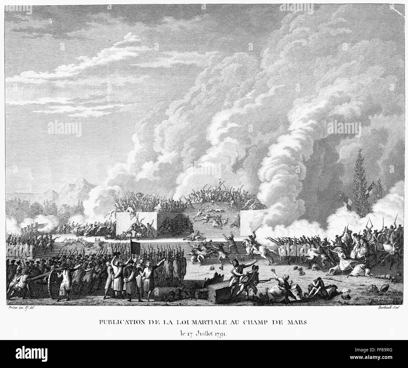 FRENCH REVOLUTION, 1791. /nThe declaration of Martial Law at the Champ ...