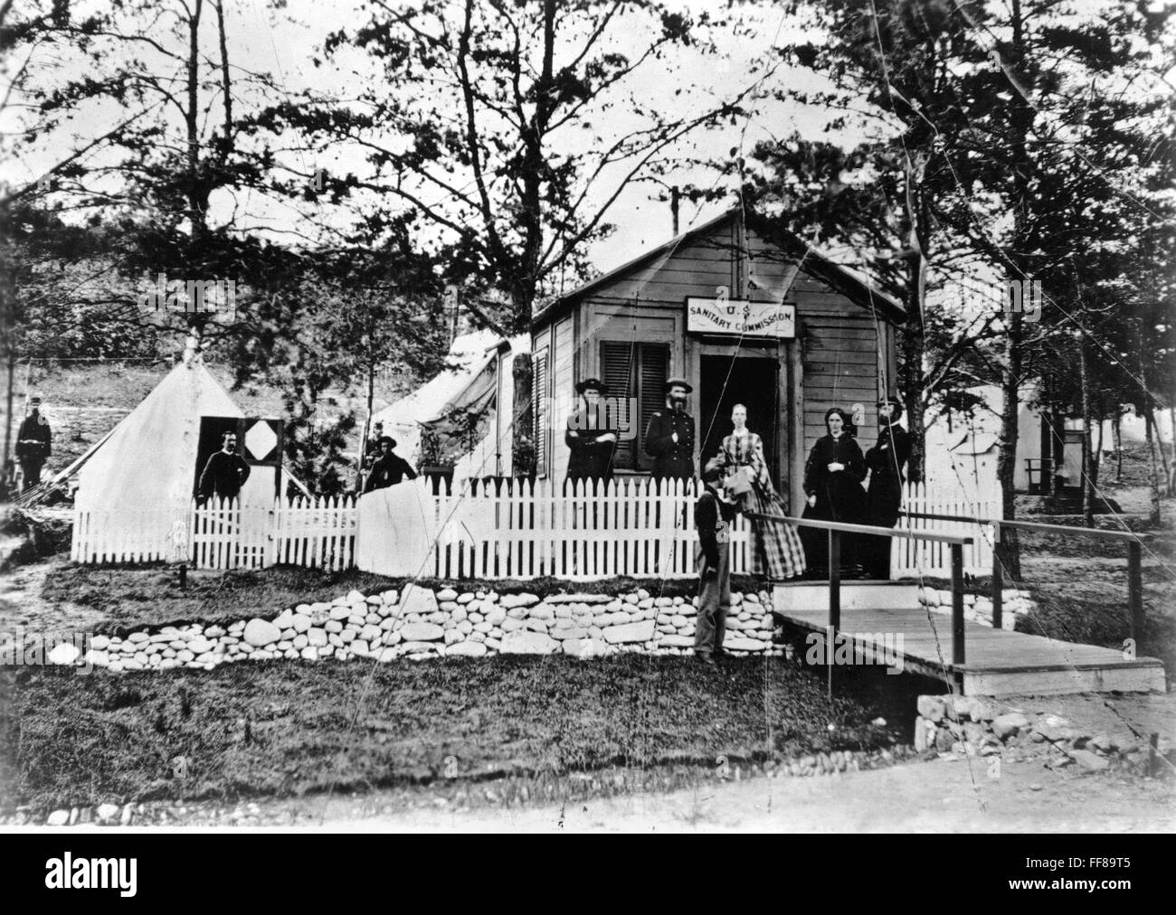 CIVIL WAR: MILITARY HOSPITAL. /nHeadquarters of The Sanitary Commission ...