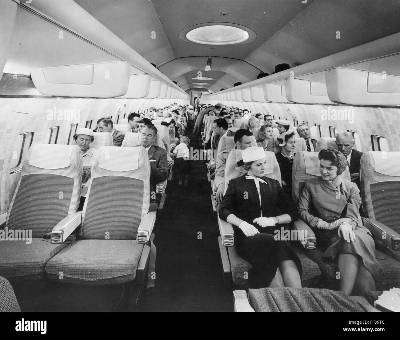 1960s airplane passenger Black and White Stock Photos & Images - Alamy