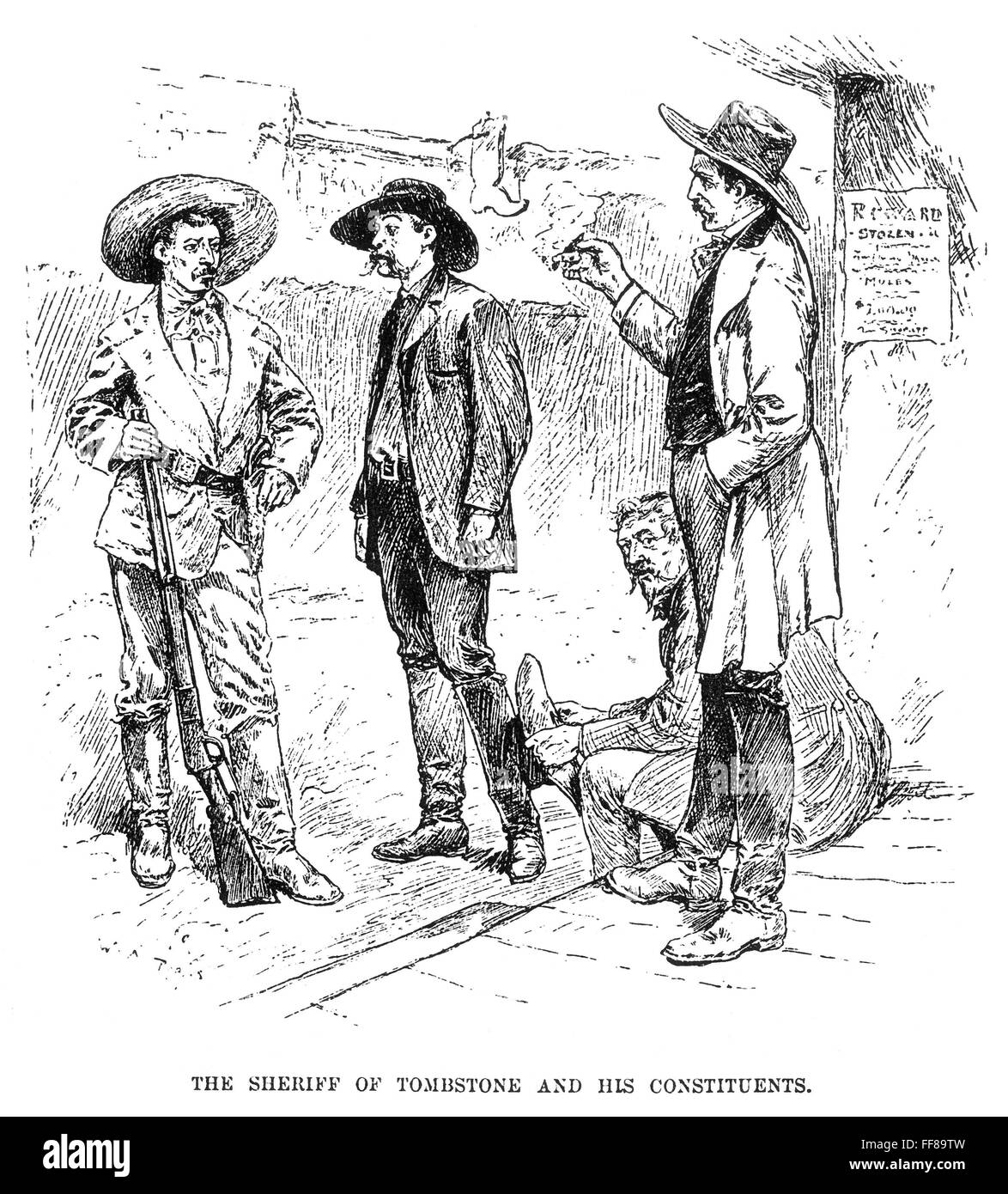TOMBSTONE SHERIFF, 1883. /nThe sheriff and his constituents of ...