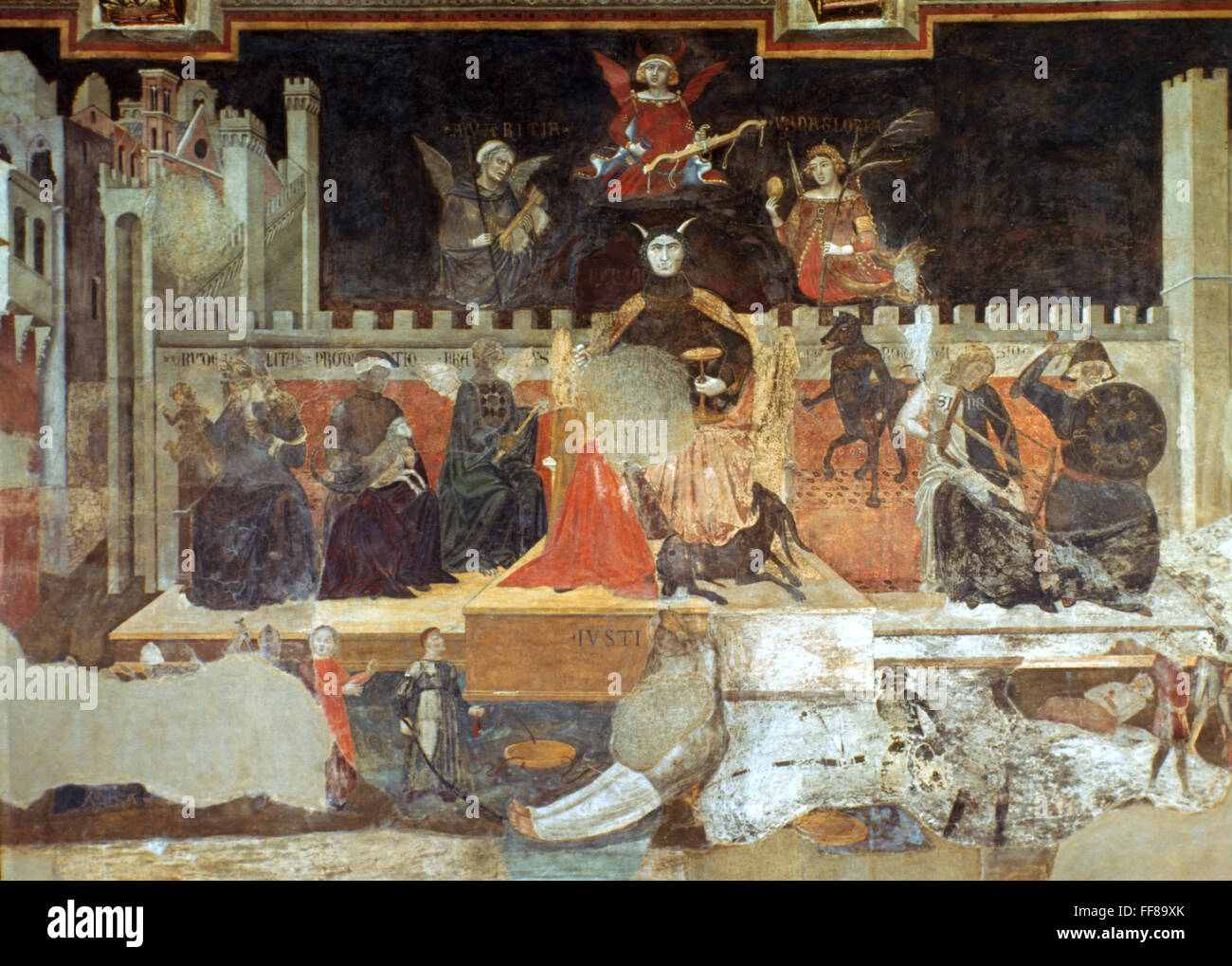 LORENZETTI: BAD GOVERNMENT. /nAmbrogio Lorenzetti: Allegory of Bad ...