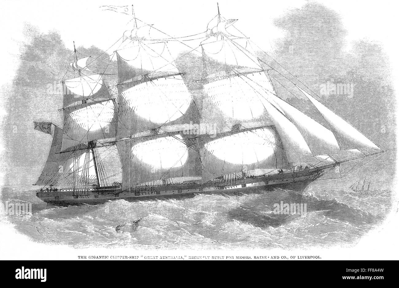 CLIPPER SHIP, 1860. /nThe gigantic clipper ship 'Great Australia ...