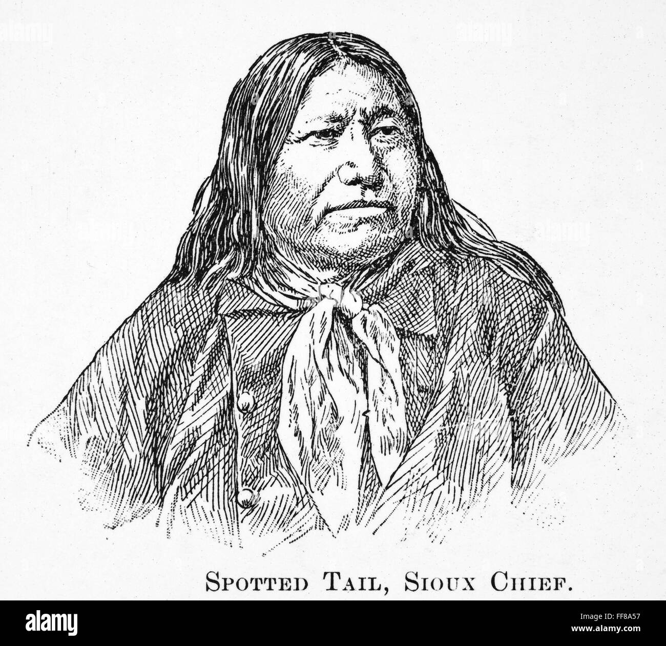 SPOTTED TAIL (1833?-1881). /nNative American Sioux chief. Wood ...