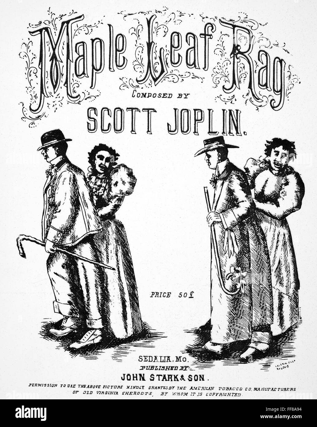 SCOTT JOPLIN (1868-1917). /nAmerican composer. Sheet music cover, 1899 ...