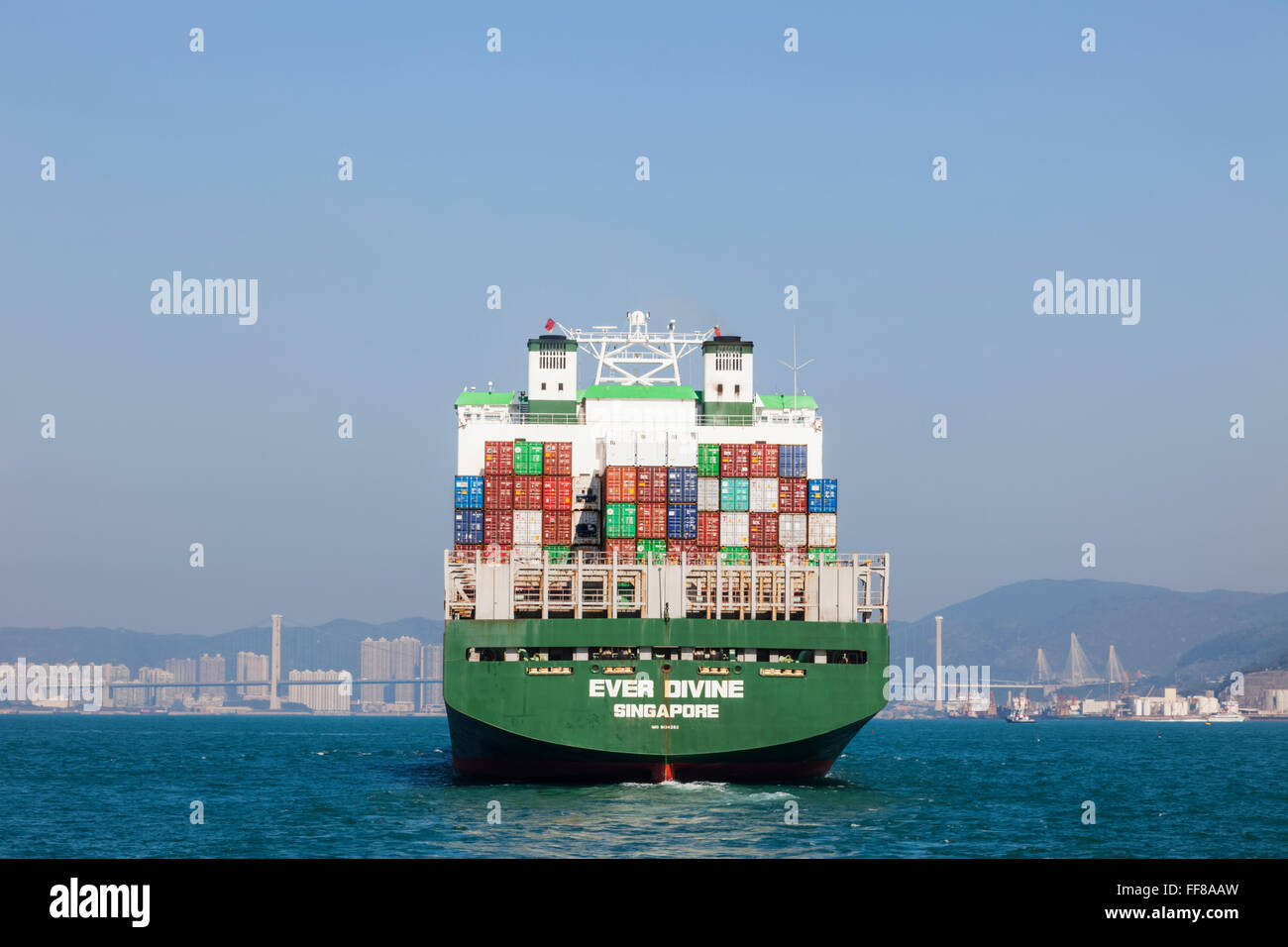 China, Hong Kong, Container Ship Stock Photo - Alamy