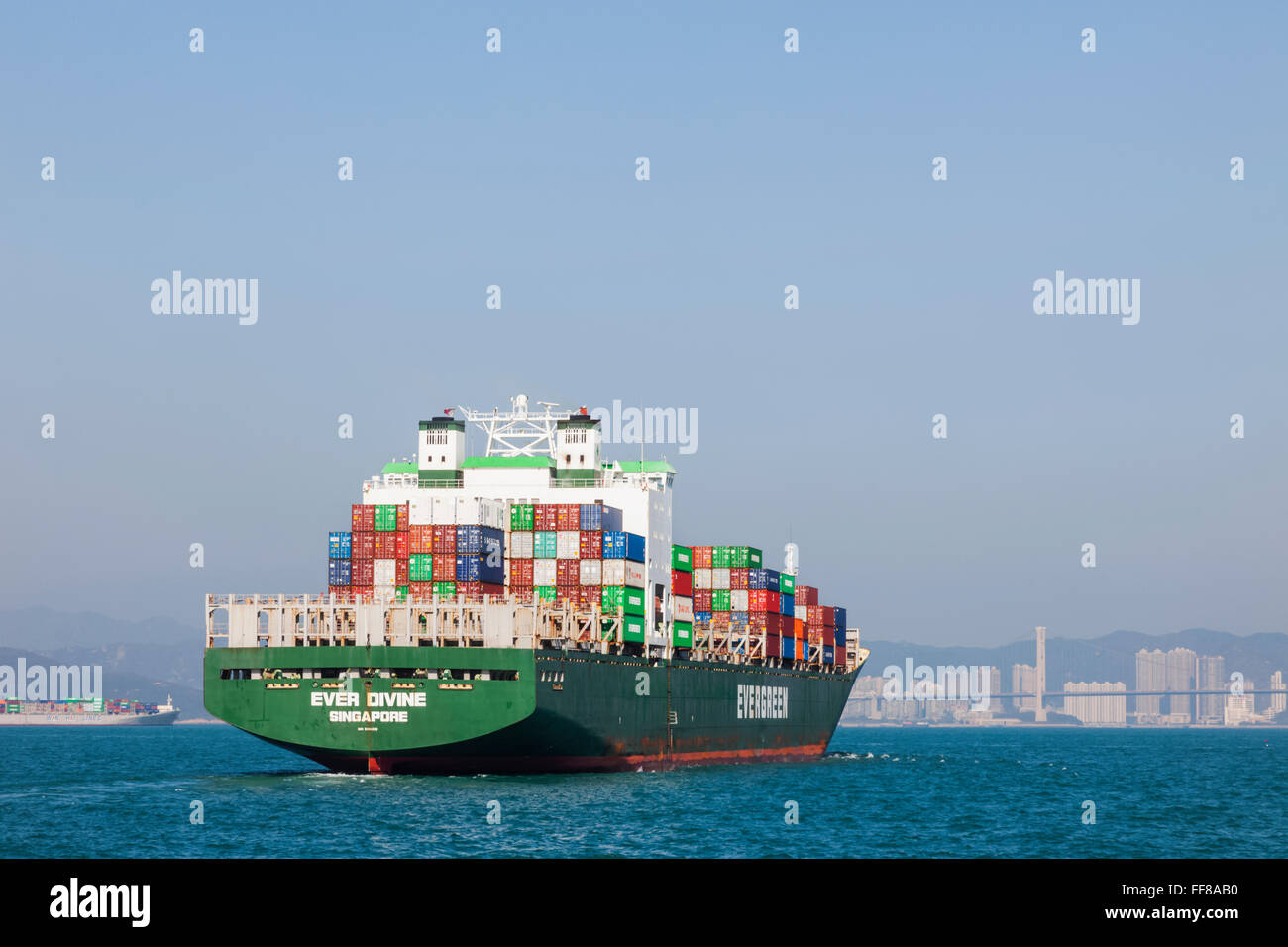 China, Hong Kong, Container Ship Stock Photo - Alamy