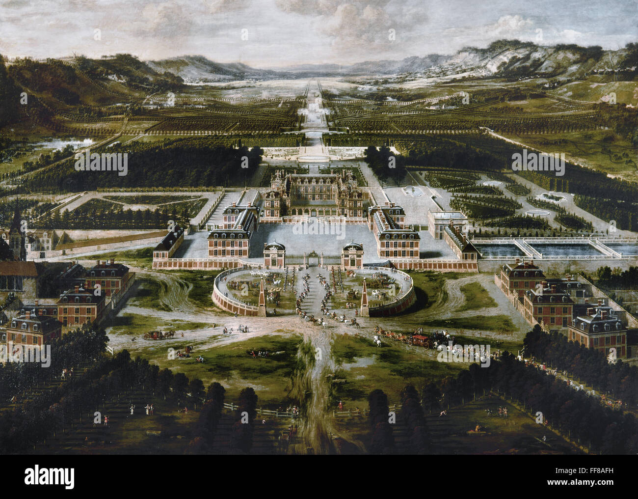 VERSAILLES, FRANCE. /nPainting, 1668, by Pierre Patel Stock Photo - Alamy