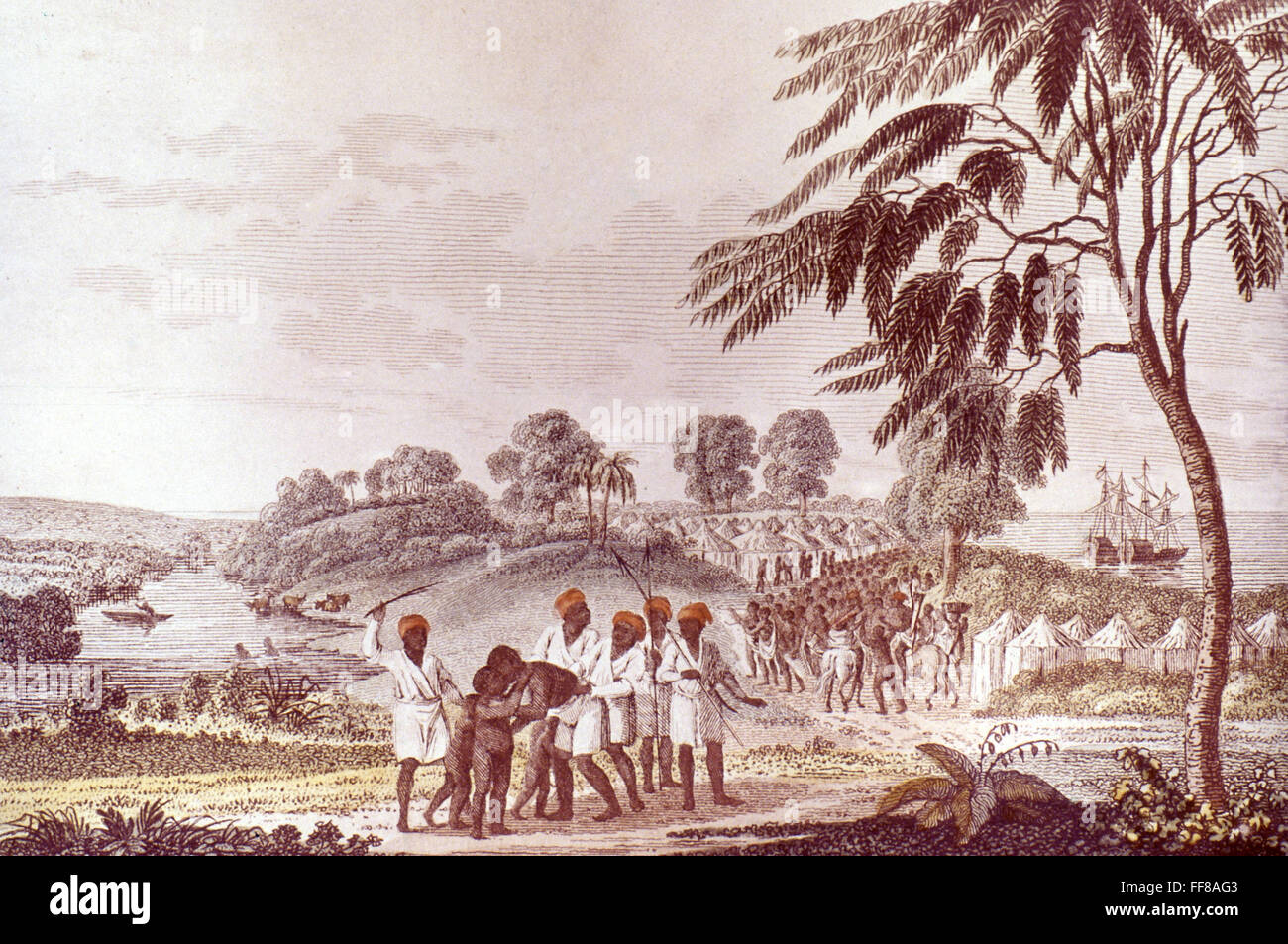 AFRICA: SLAVE TRADE. /nFamily separation at a slave market in Guinea ...