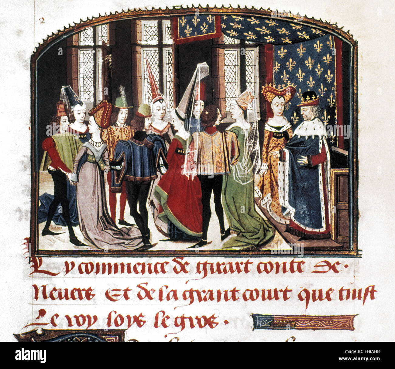 FRENCH COURT, 15th CENTURY. /nDance at the court of a king of France ...