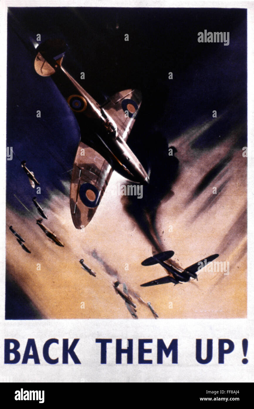 WORLD WAR II: POSTER, 1940. /n'Back them up!' British World War II ...