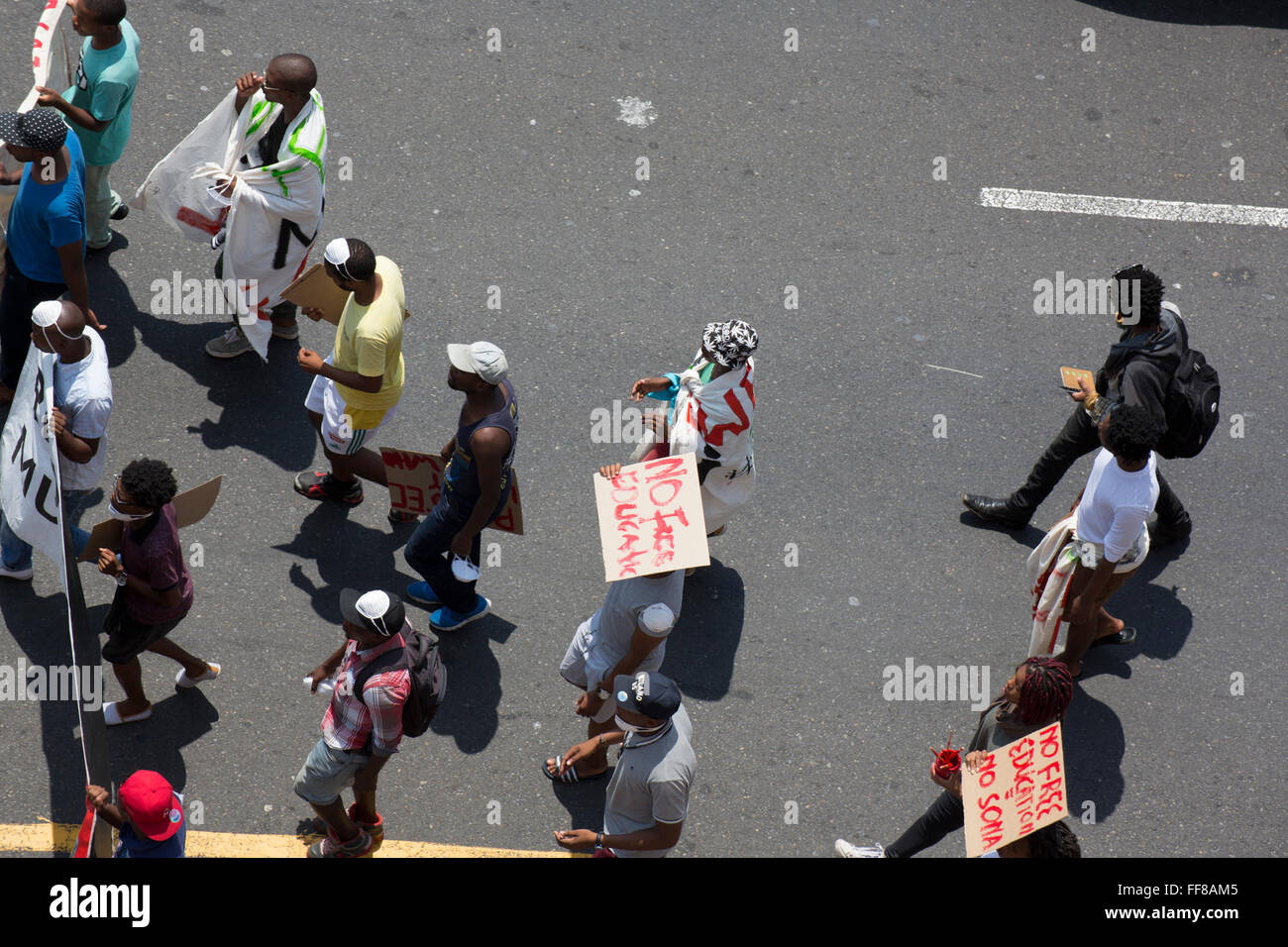 Cape Town, South Africa. 11th Feb, 2016. Protest March with placard ...