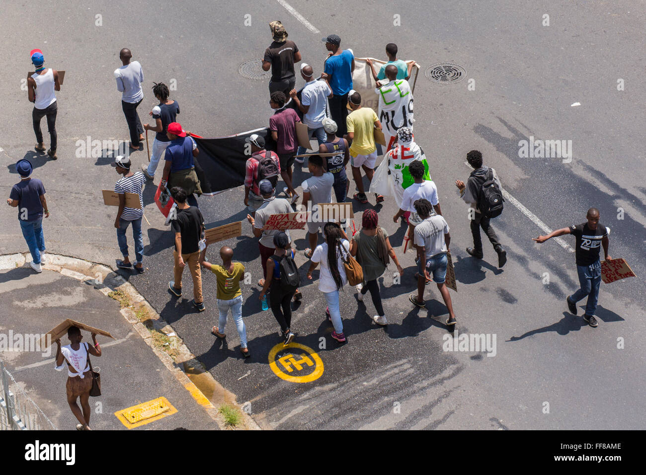 Cape Town, South Africa. 11th Feb, 2016. Protest March with placard ...