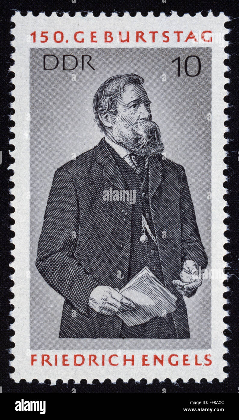 FRIEDRICH ENGELS (1820-1895). /nGerman socialist. On an East German ...