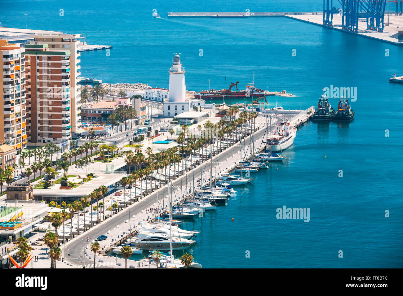 Malaga sea view hi-res stock photography and images - Alamy