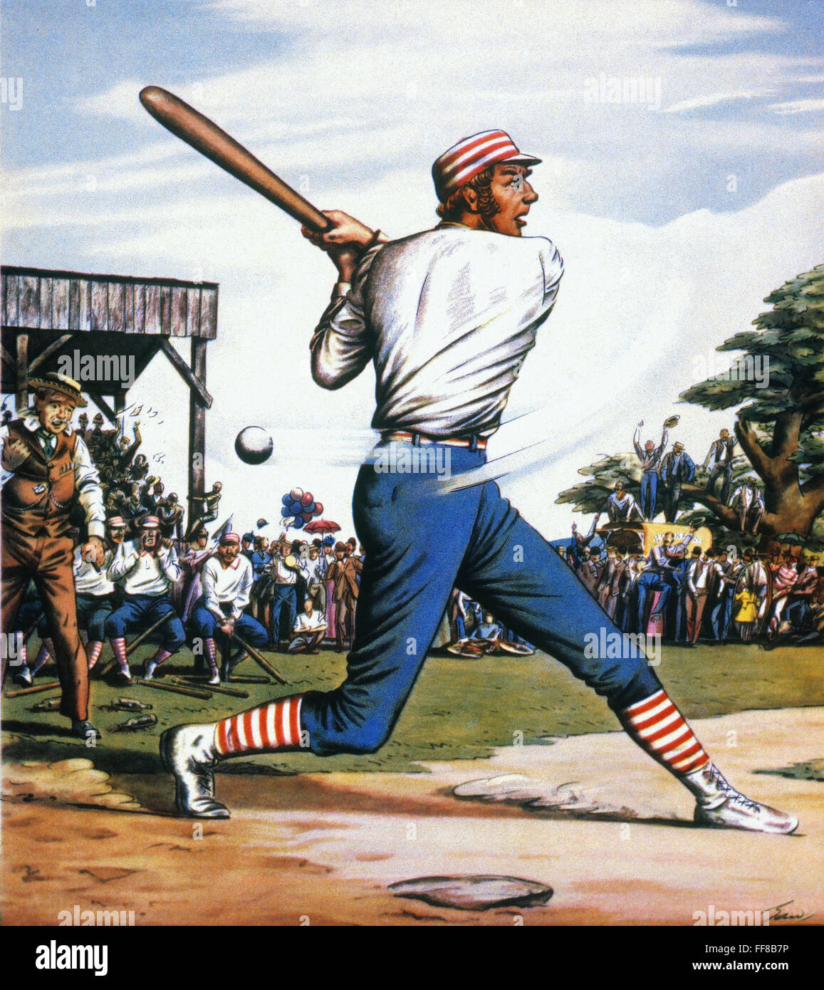 CASEY AT THE BAT, 1888. /nIllustration by Edward Wilson for the poem ...