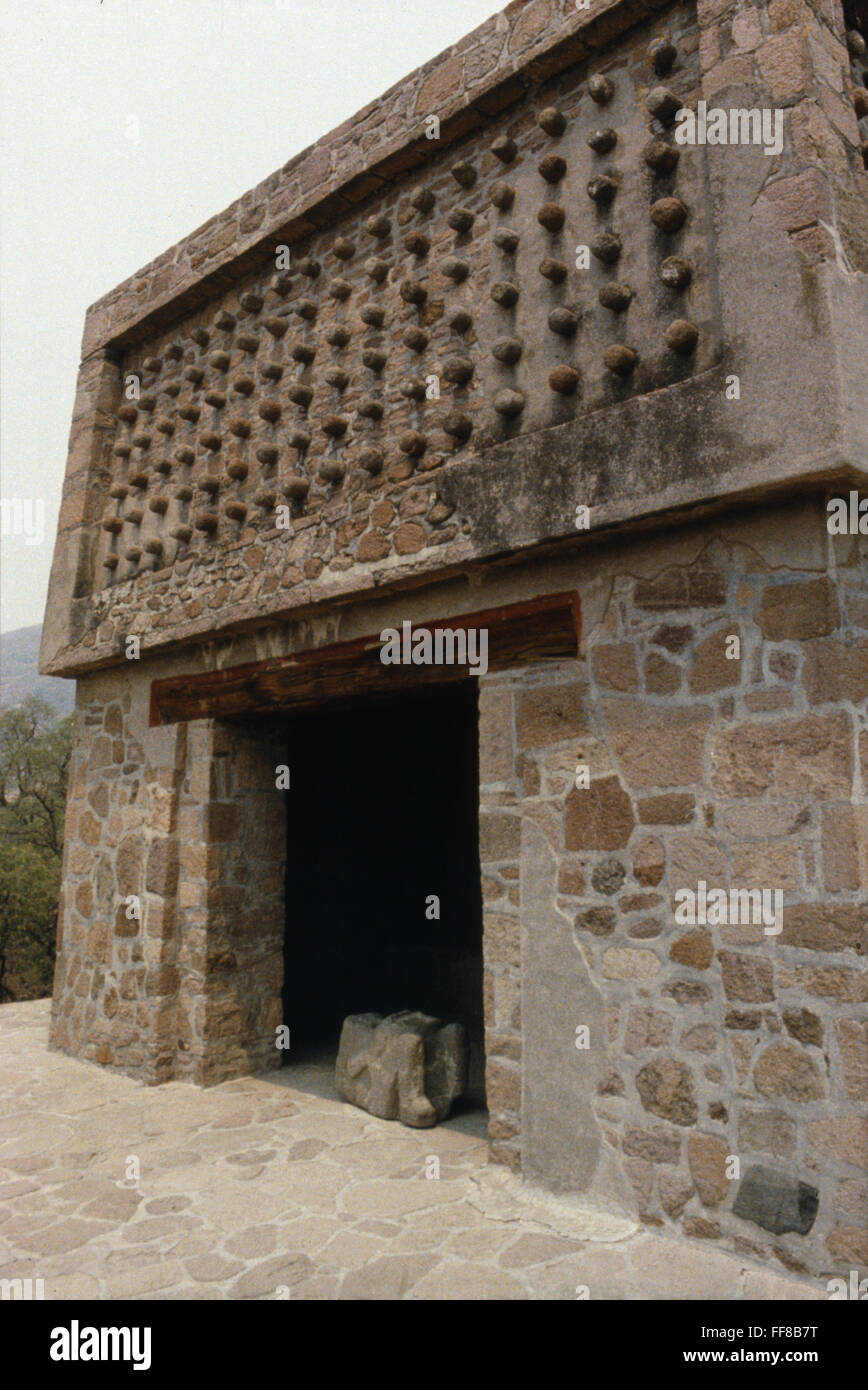 MEXICO: AZTEC TEMPLE. /nAt Santa Cecilia Acatitlan Stock Photo - Alamy