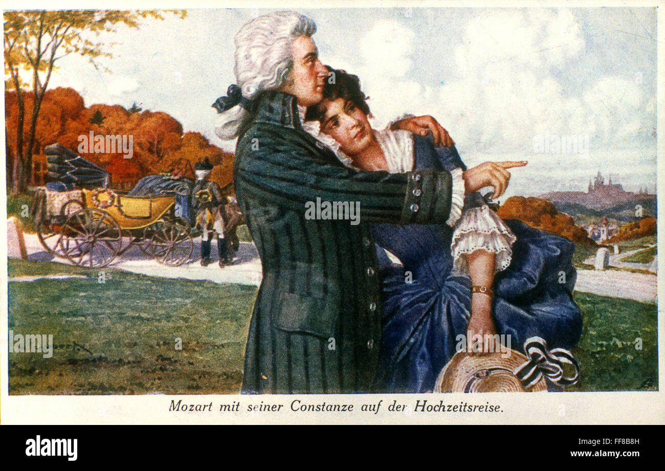 WOLFGANG AMADEUS MOZART /n(1756-1791). Austrian composer. Mozart with ...