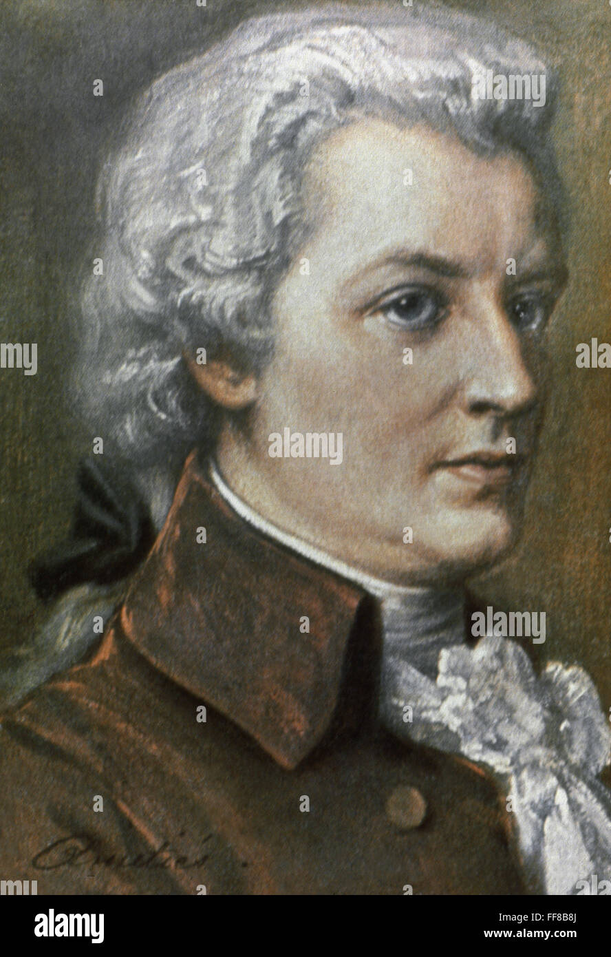 WOLFGANG AMADEUS MOZART /n(1756-1791). Austrian composer. Oil on canvas ...