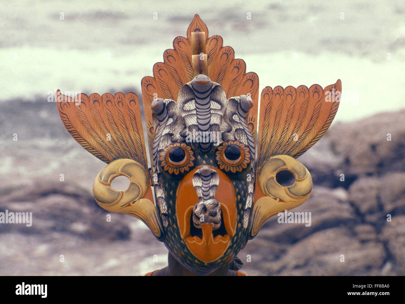 SRI LANKA: MASK OF GARUDA /nworn in performance of Kolam Stock Photo ...