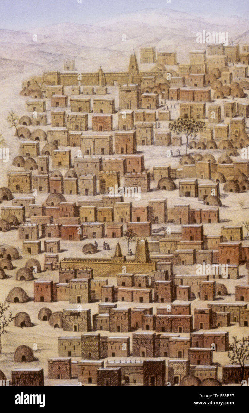 TIMBUKTU, 1830. /nFrench West Africa [present-day Mali]. Watercolor ...