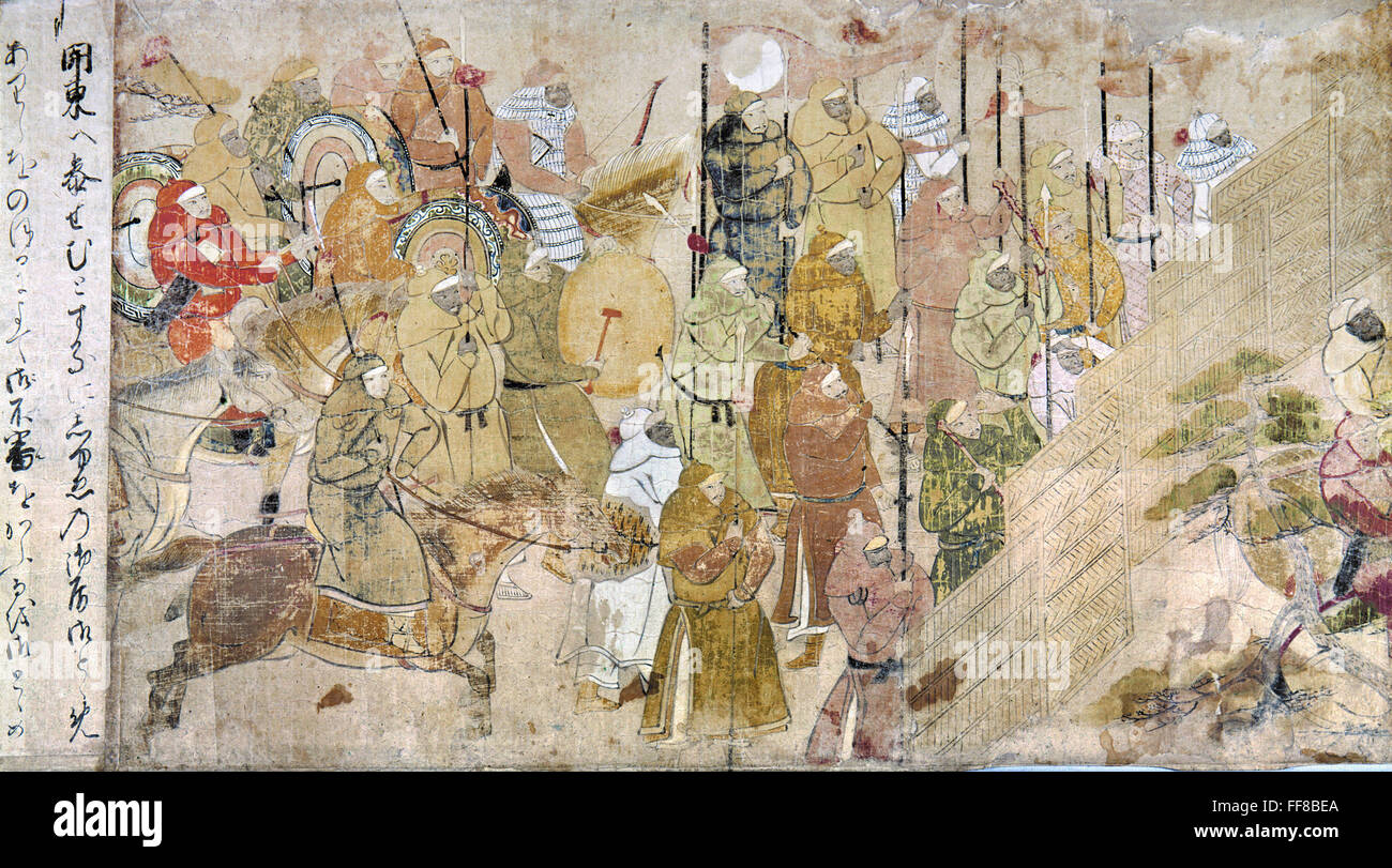 JAPAN: MONGOL INVASION. /nMongol warriors sent by Kublai Khan, the ...