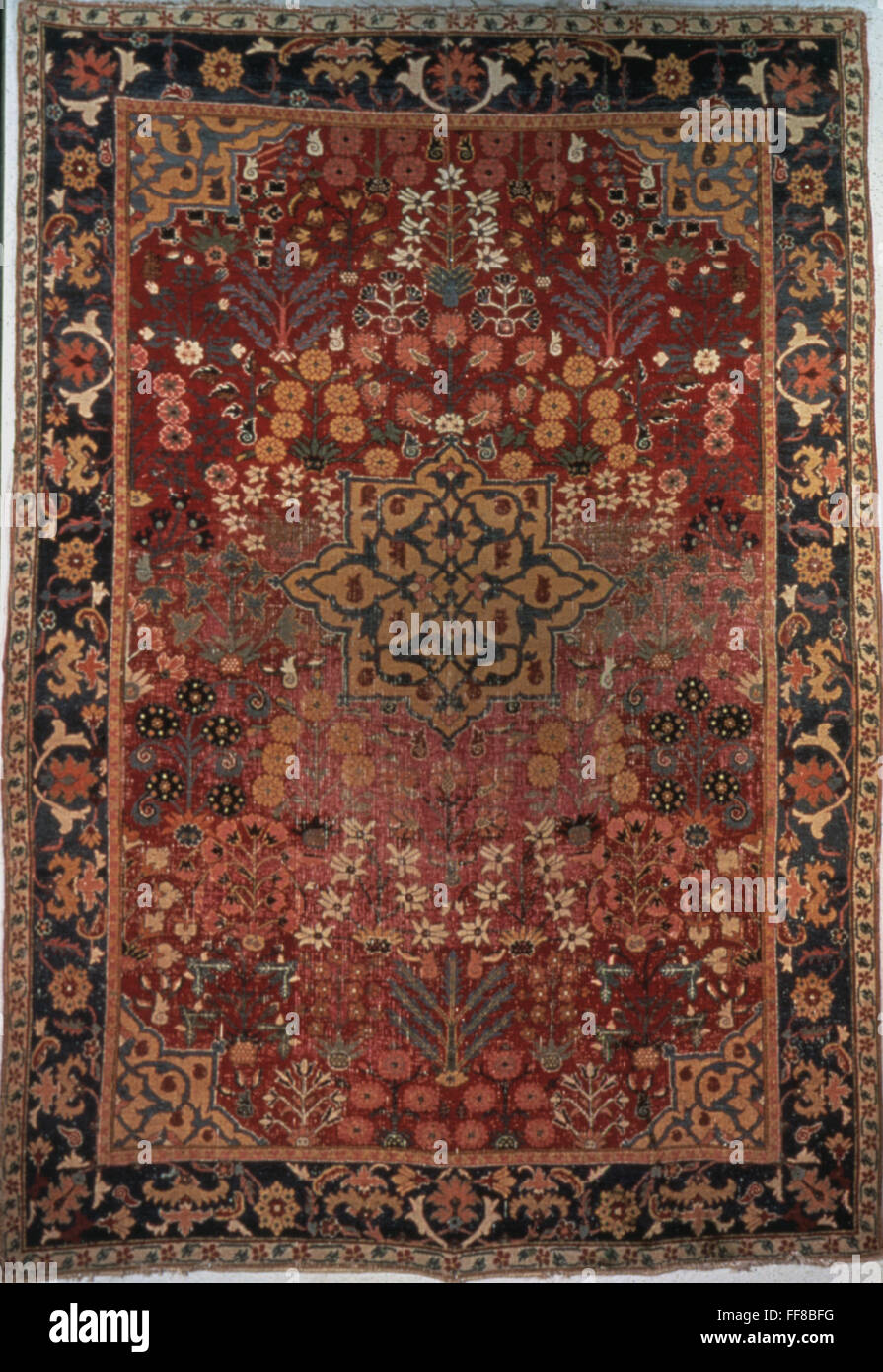 IRANIAN RUG, 17th CENTURY. /nIranian wool and cotton Medallion rug ...