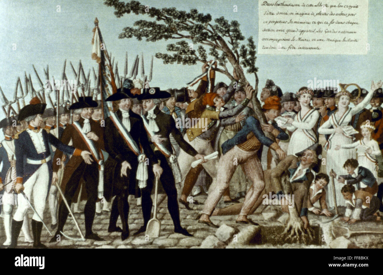 FRENCH REVOLUTION, 1792. /nParisians planting a liberty tree after the ...