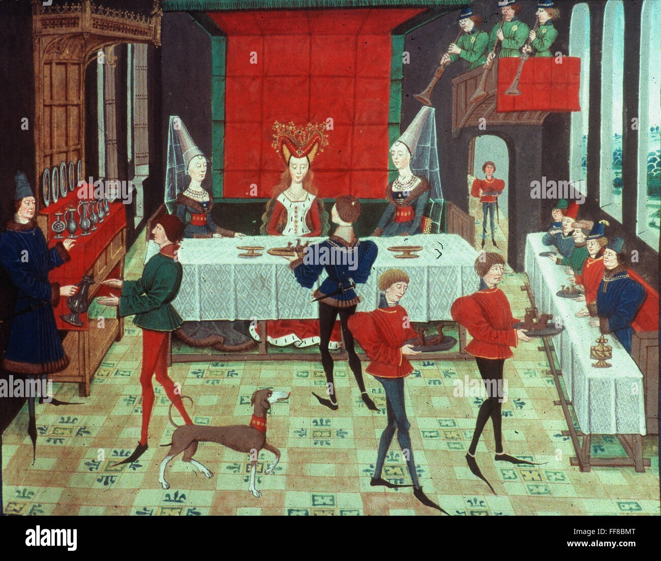 DINNER IN A NOBLE HOME. /nWith guests seated according to rank: French ...