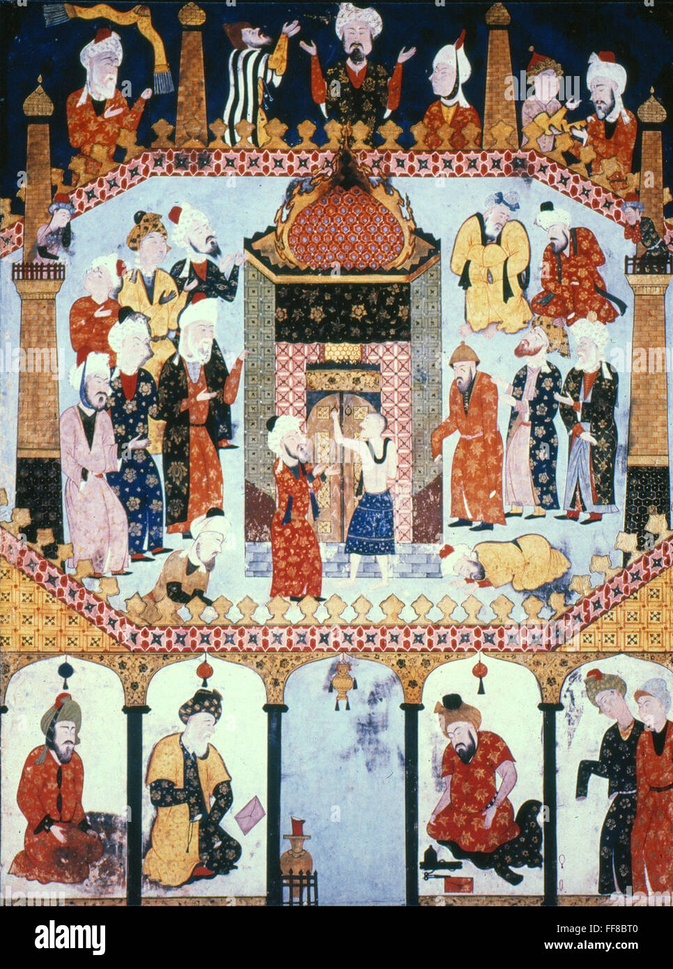KA'BA AT MECCA, 1550s. /nPersian miniature from the Book of Omens ...