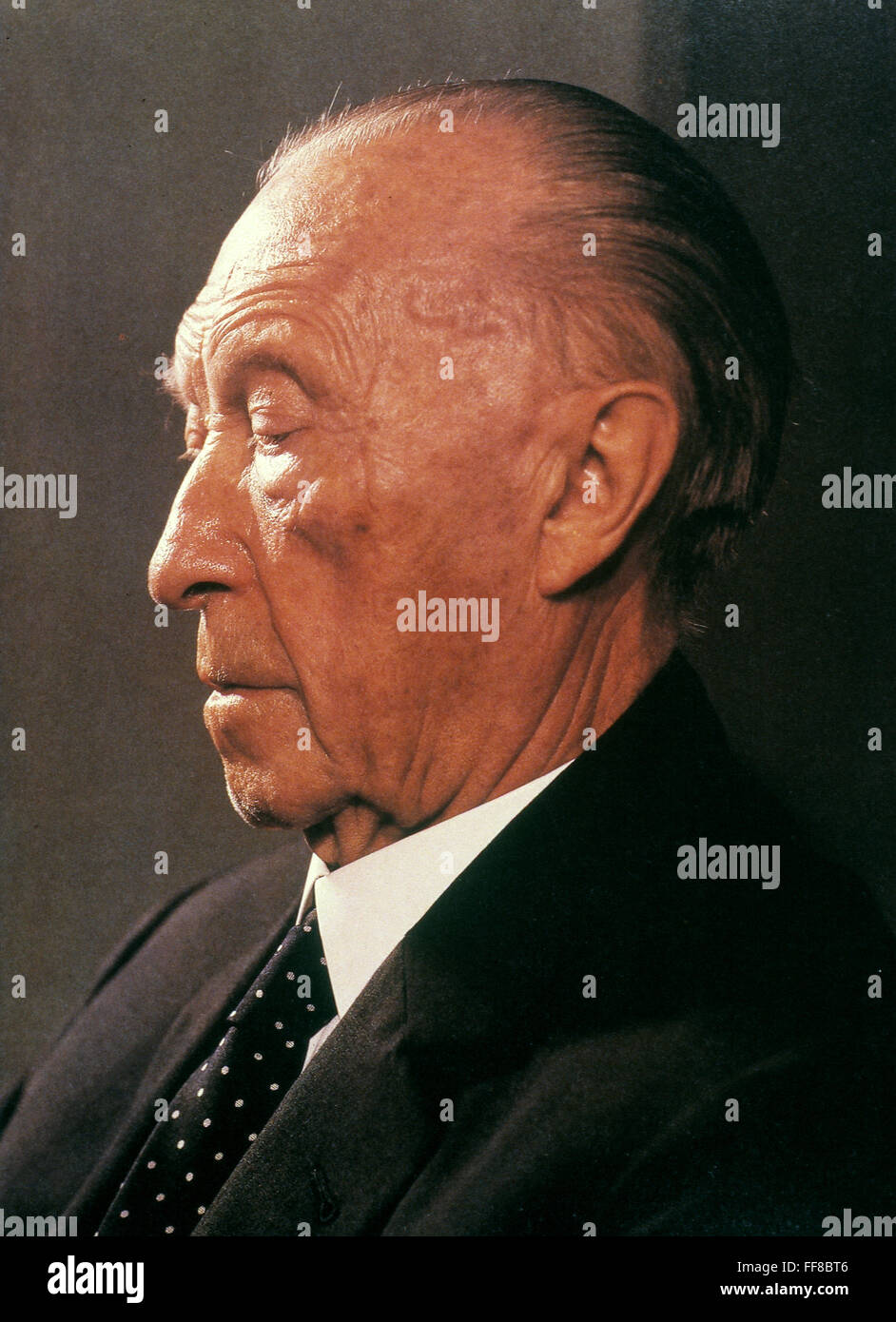 KONRAD ADENAUER (1876-1967). German statesman and Chancellor of West ...