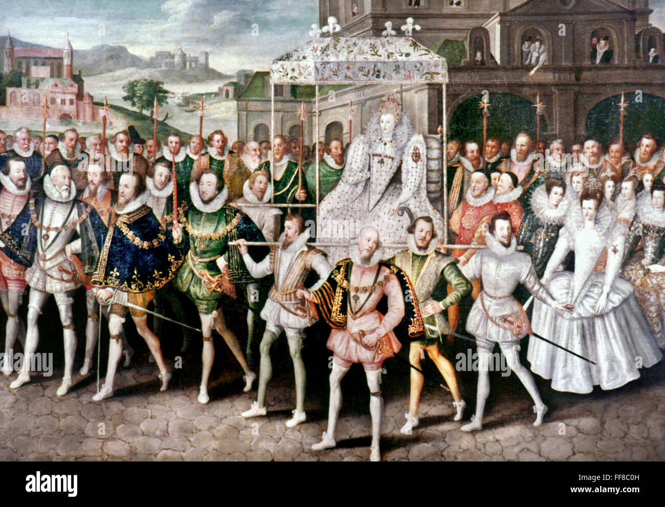 Elizabeth i procession painting hi-res stock photography and images - Alamy
