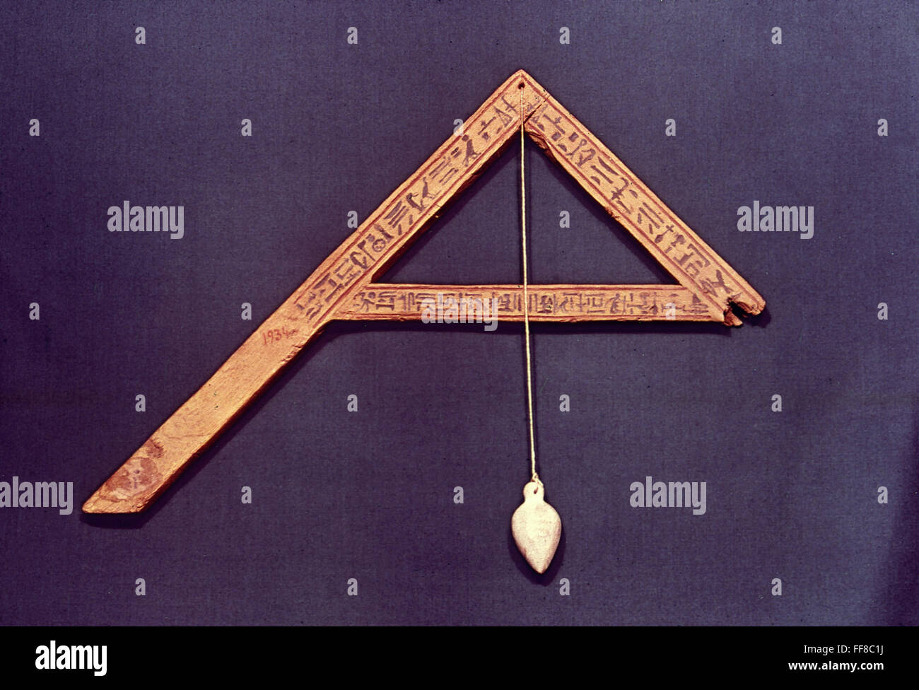 EGYPTIAN PLUMB LINE. /nEgyptian square and plumb-line from the tomb of ...