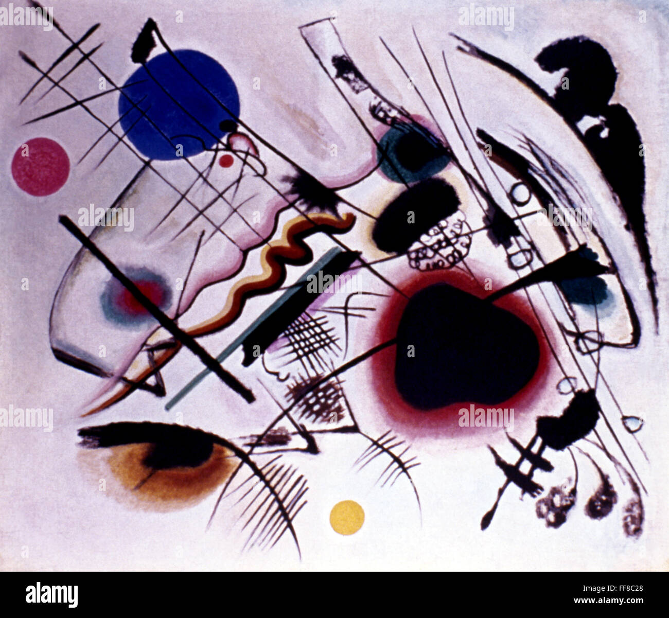 KANDINSKY: BLACK DOT. /nOil by Wassily Kandinsky Stock Photo - Alamy