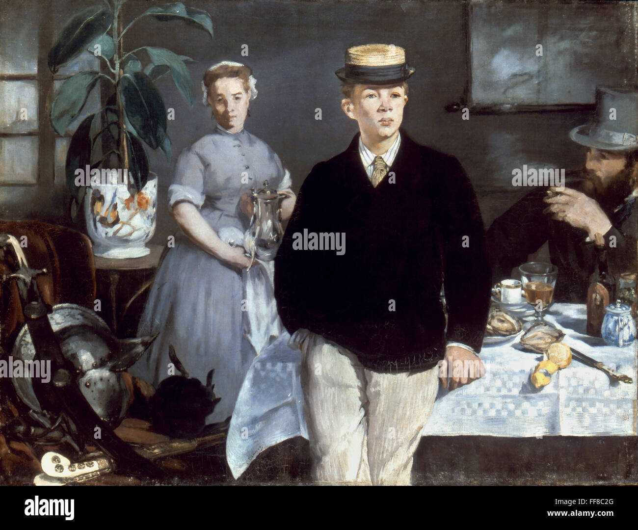MANET: LUNCHEON, 1868. /nLuncheon in the Studio. Oil on canvas by ...