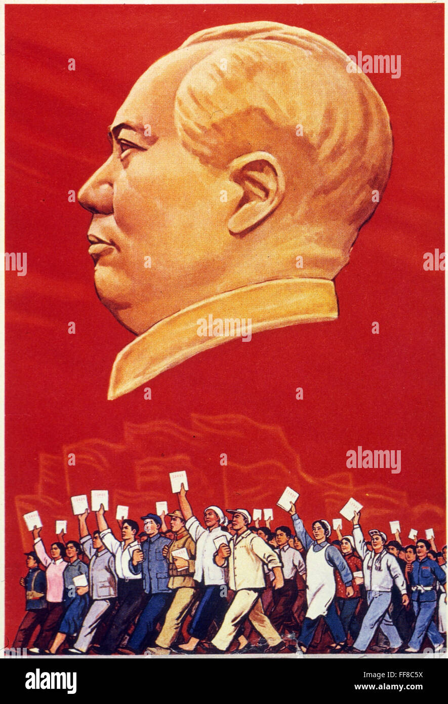 CHINESE COMMUNIST POSTER. /nChinese poster, 1967, honoring Mao Tse-Tung ...