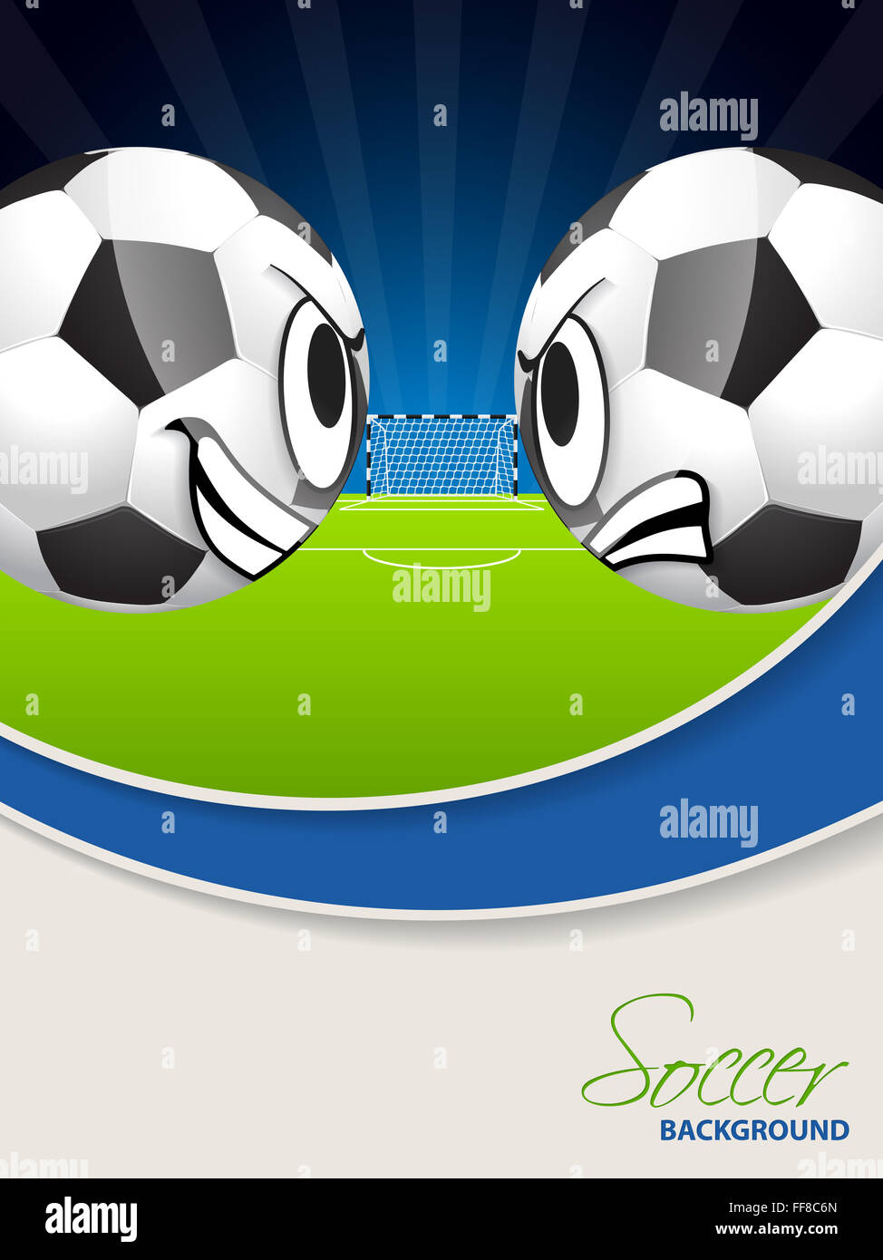 Soccer match advertisimg poster brochure flyer template design Stock ...