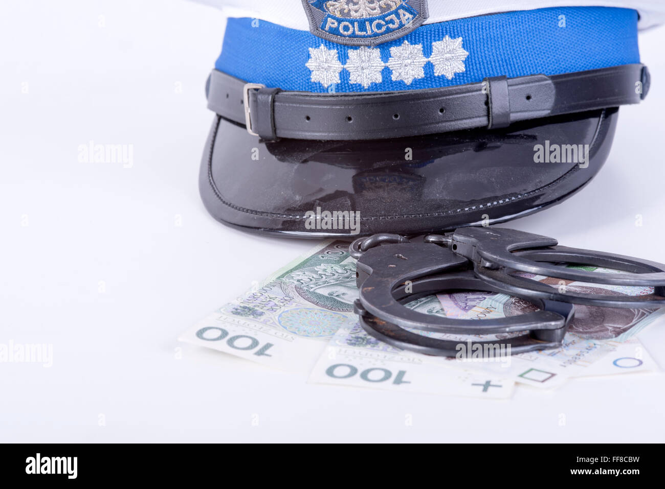 photo showing the element uniforms Polish policeman and money Stock ...