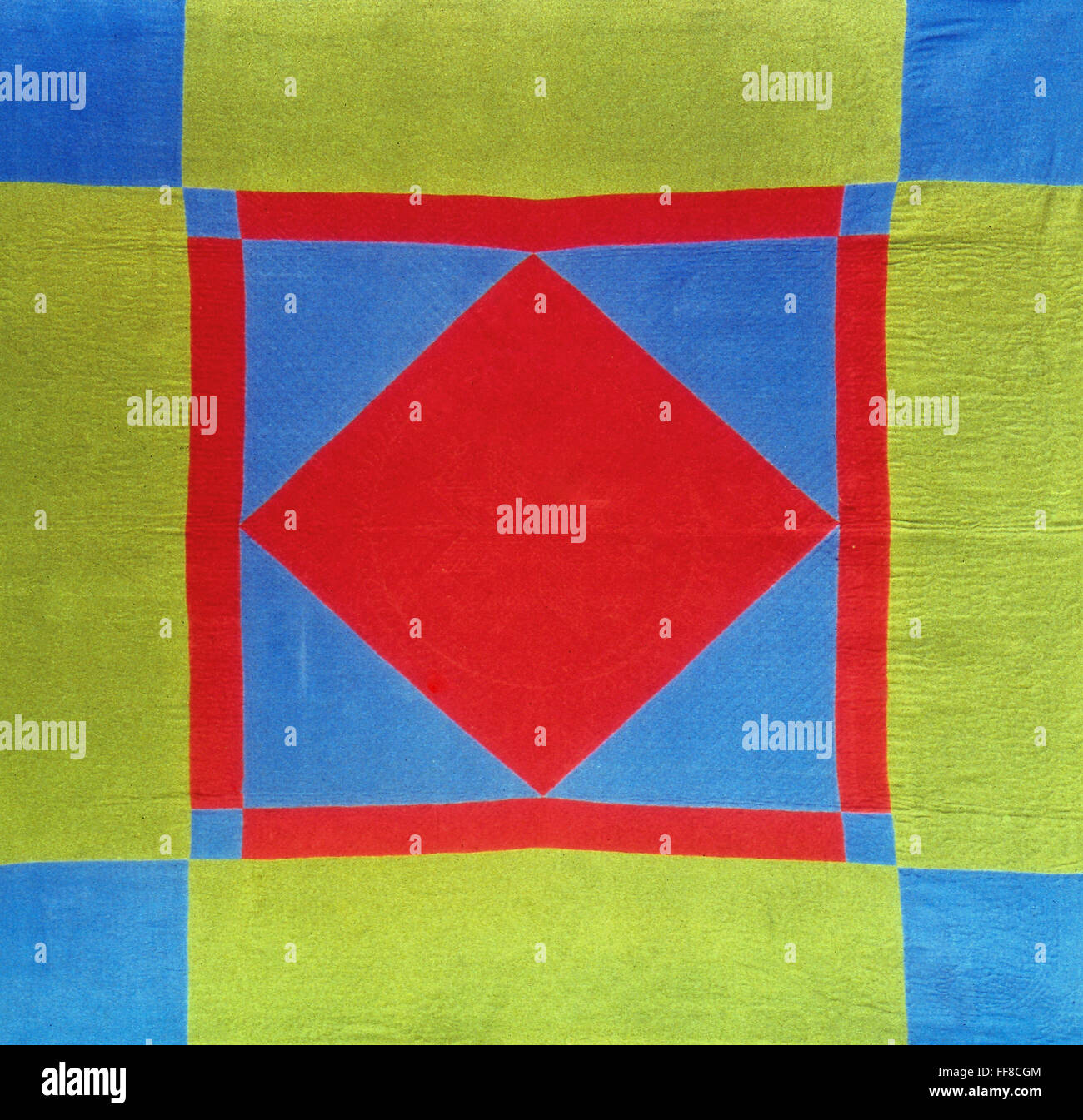 AMISH QUILT, 1903, /nwith center diamond pattern, from Lancaster County ...