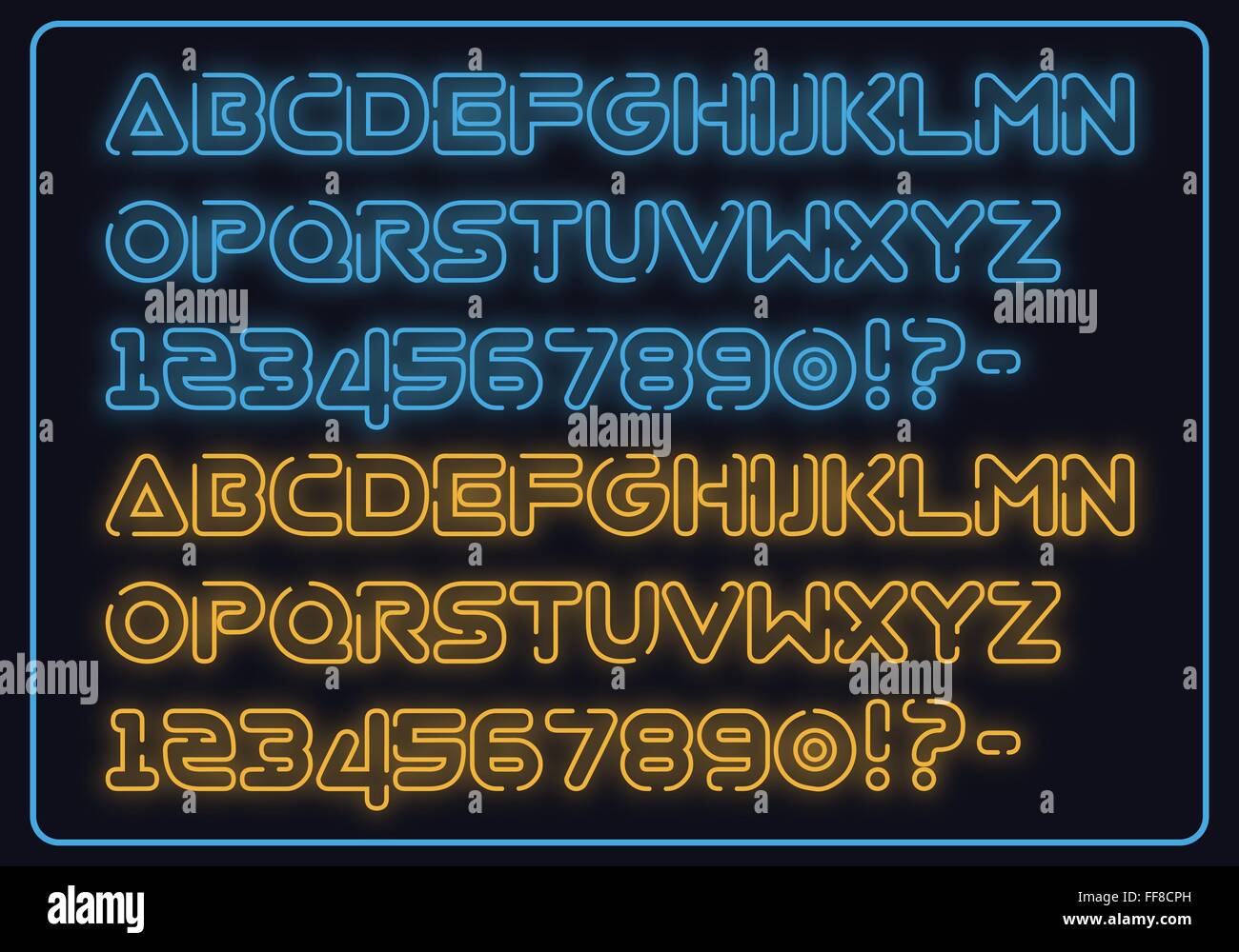 Neon alphabet hi-res stock photography and images - Alamy